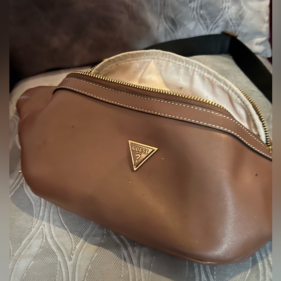 Guess | Bags | Brown Faux Leather Belt Bag | Poshmark